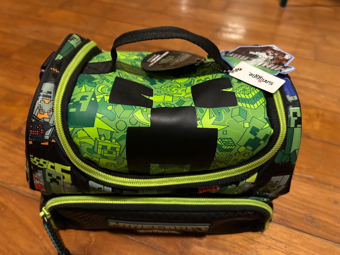 Smiggle Minecraft Double Pocket Lunchbox, Babies & Kids, Babies & Kids ...