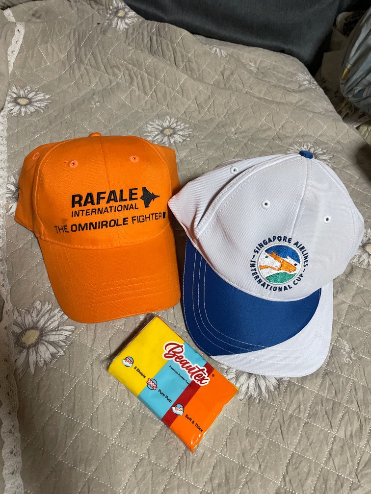 Snapback Cap caps hat hats orange white rafale aerospace singapore turf ...