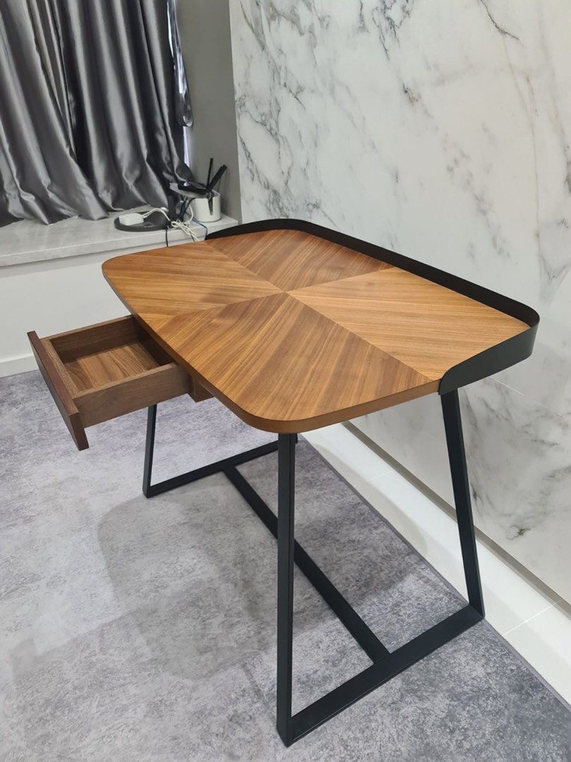 Solid Wood and Steal Study Desk, Furniture & Home Living, Furniture ...