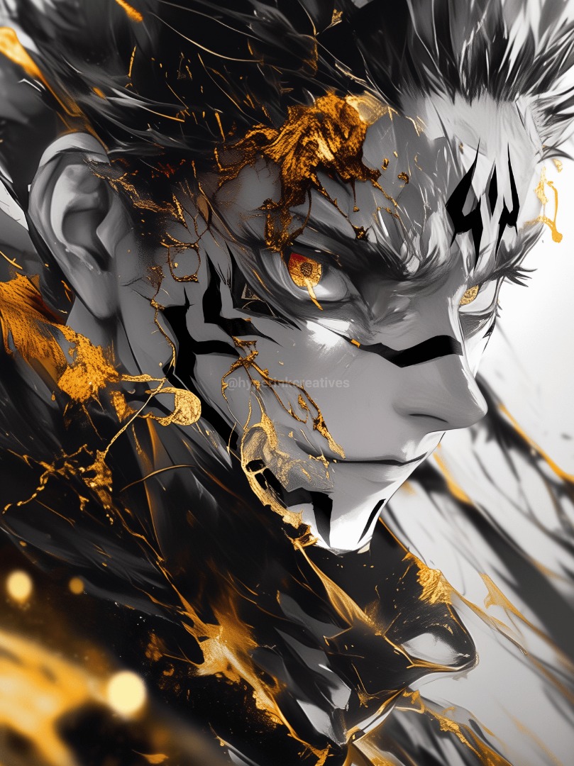 Sukuna Metal Print | HD Anime Wall Art | Premium Metal Poster | Jujutsu ...