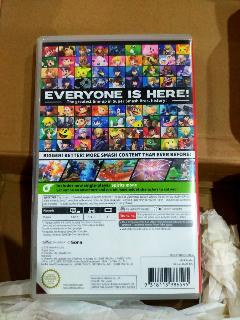 Super Smash Bros Ultimate for Nintendo Switch Game Console, Video ...
