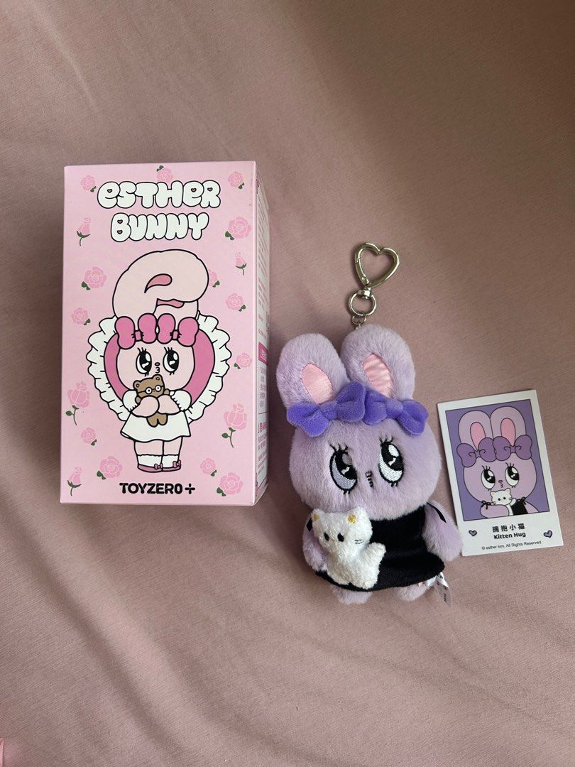 toyzero+ esther bunny sweet date plush keychain blind box kitten hug ...