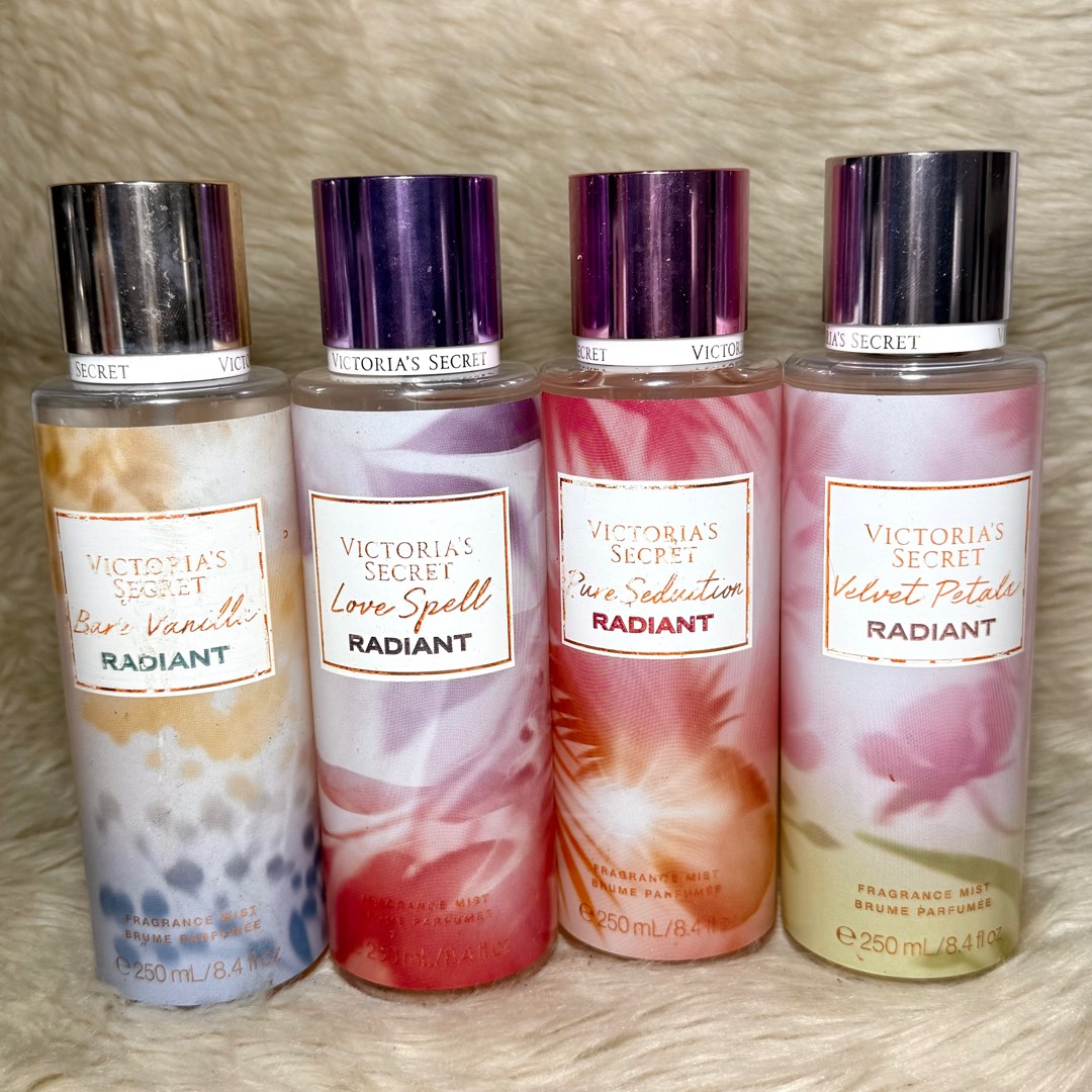 Victoria’s Secret Radiant collection. Bare Vanilla Radiant, Love Spell ...