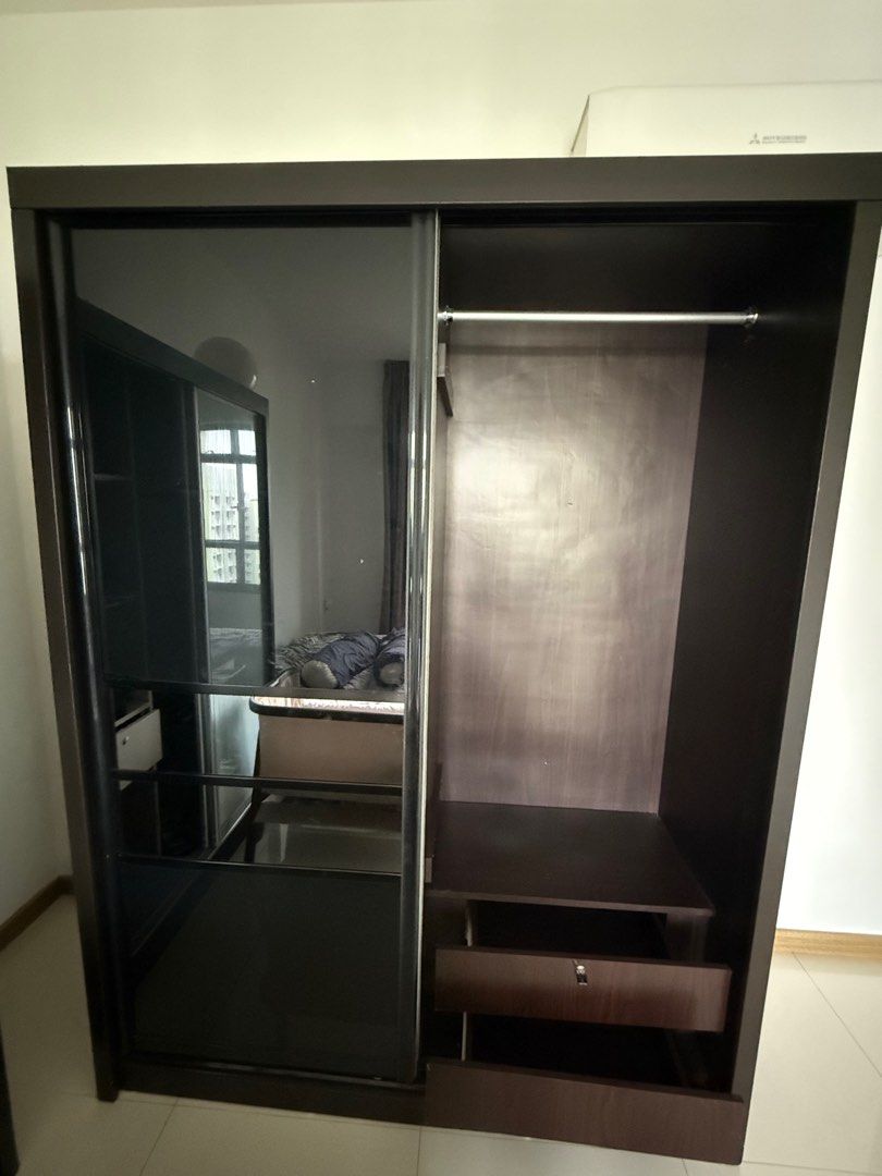Wardrobe with sliding doors (153CM Width X 204CM Height X 60CM Depth ...