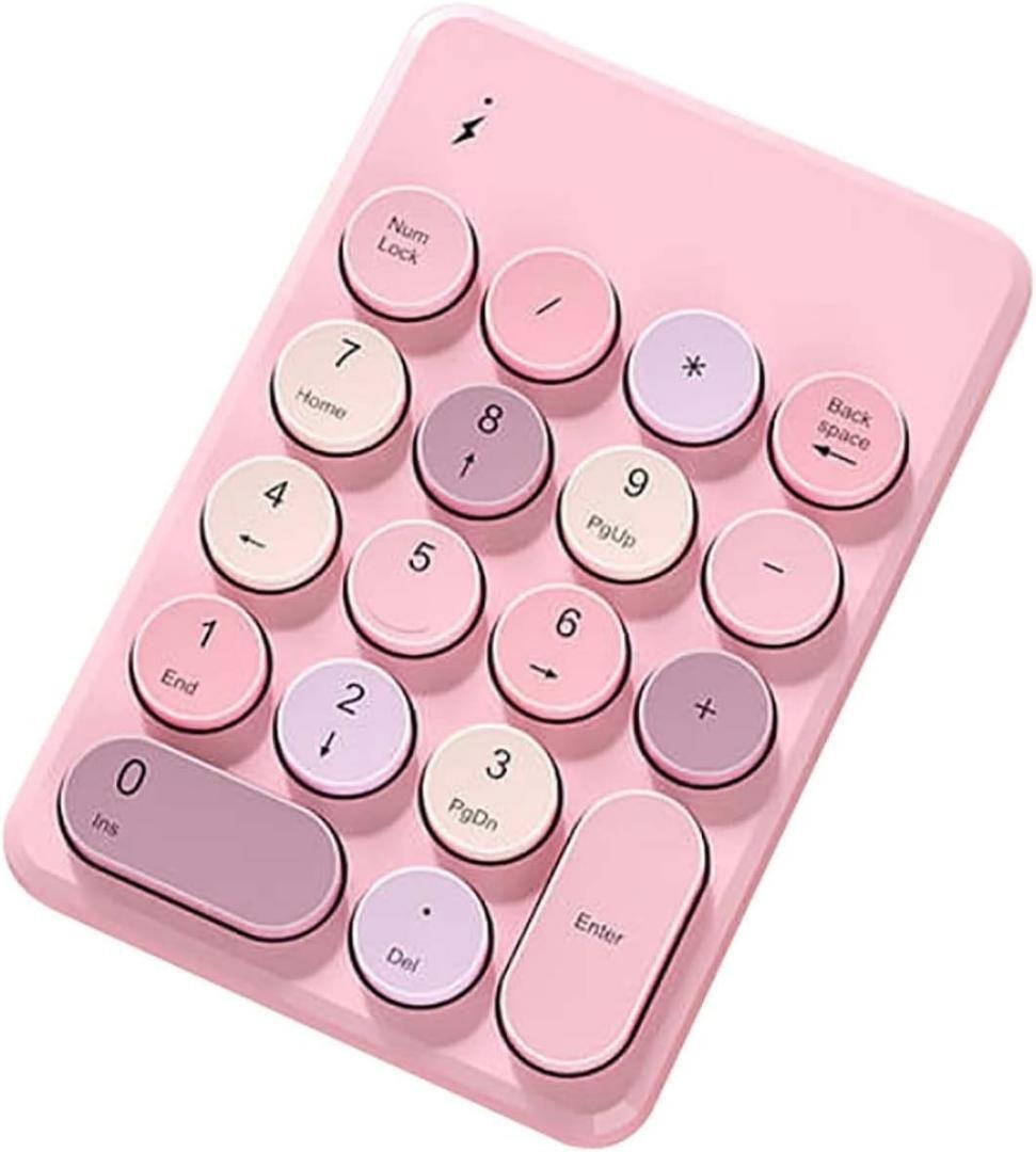 Wireless numeric keypad, numeric keypad calculator, 18 keys, 2.4GHz wireless, compact, USB ...