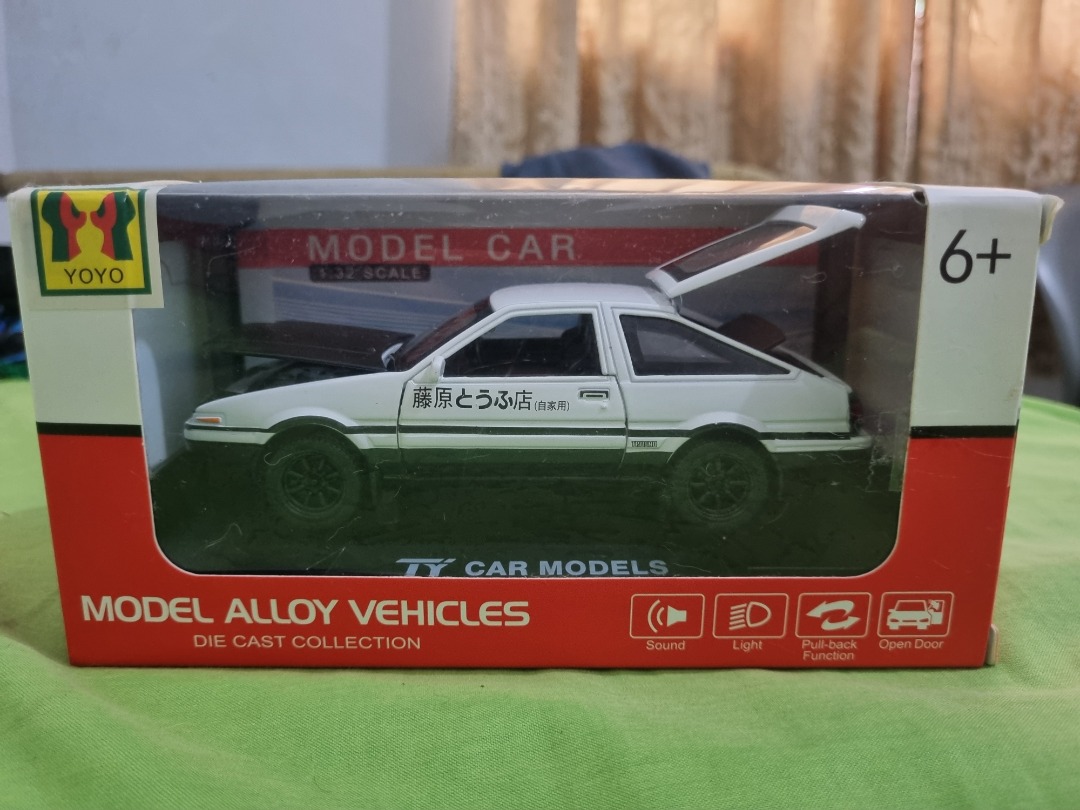 Yoyo Model Alloy Vehicles Model Car Initial D Toyota Ae86 Trueno, Toys ...