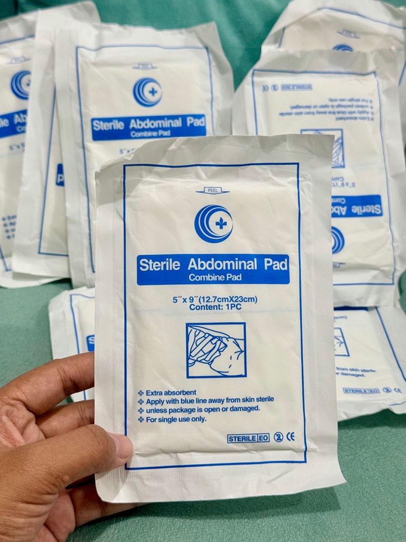 10Pcs Sterile Abdominal ABD Combine Pads 5"x9" Wound Dressing For ...