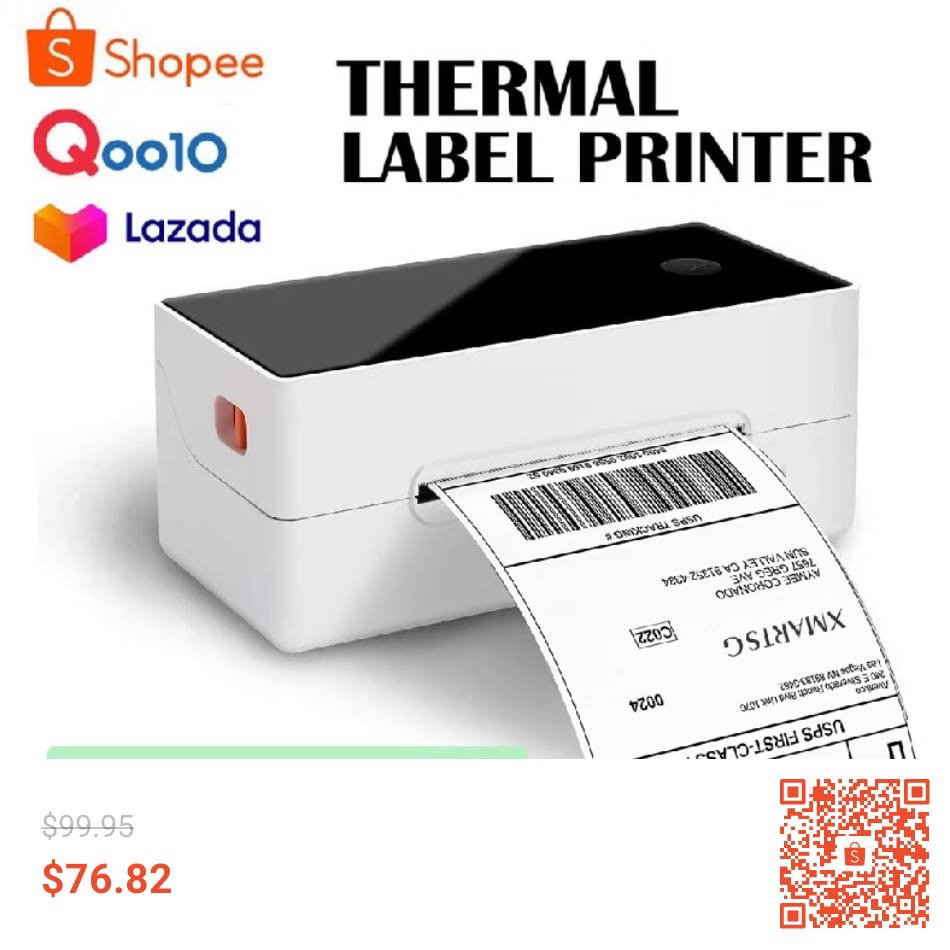 300DPI HD Thermal Printer Mini Bluetooth A6 Waybill & Label Printer ...