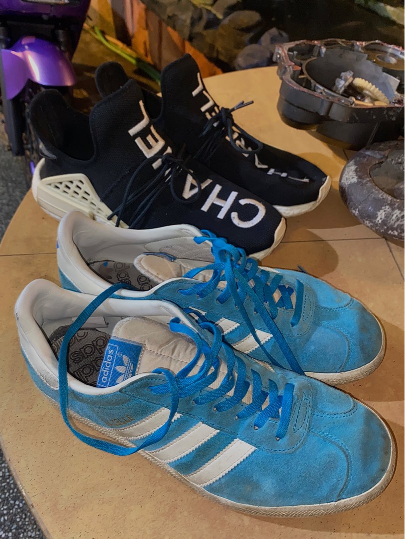 Adidas gazelle + adidas x chanel x pharell wiliams, Men's Fashion ...