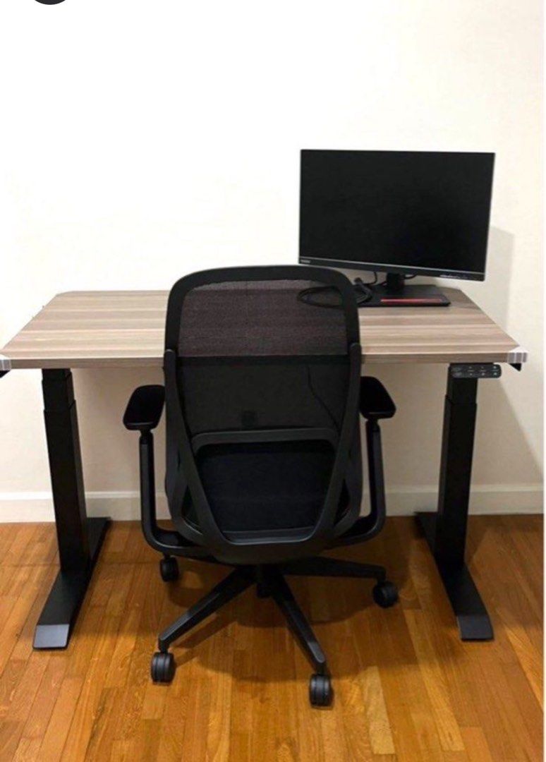 Adjustable Office Table Meja, Furniture & Home Living, Furniture ...