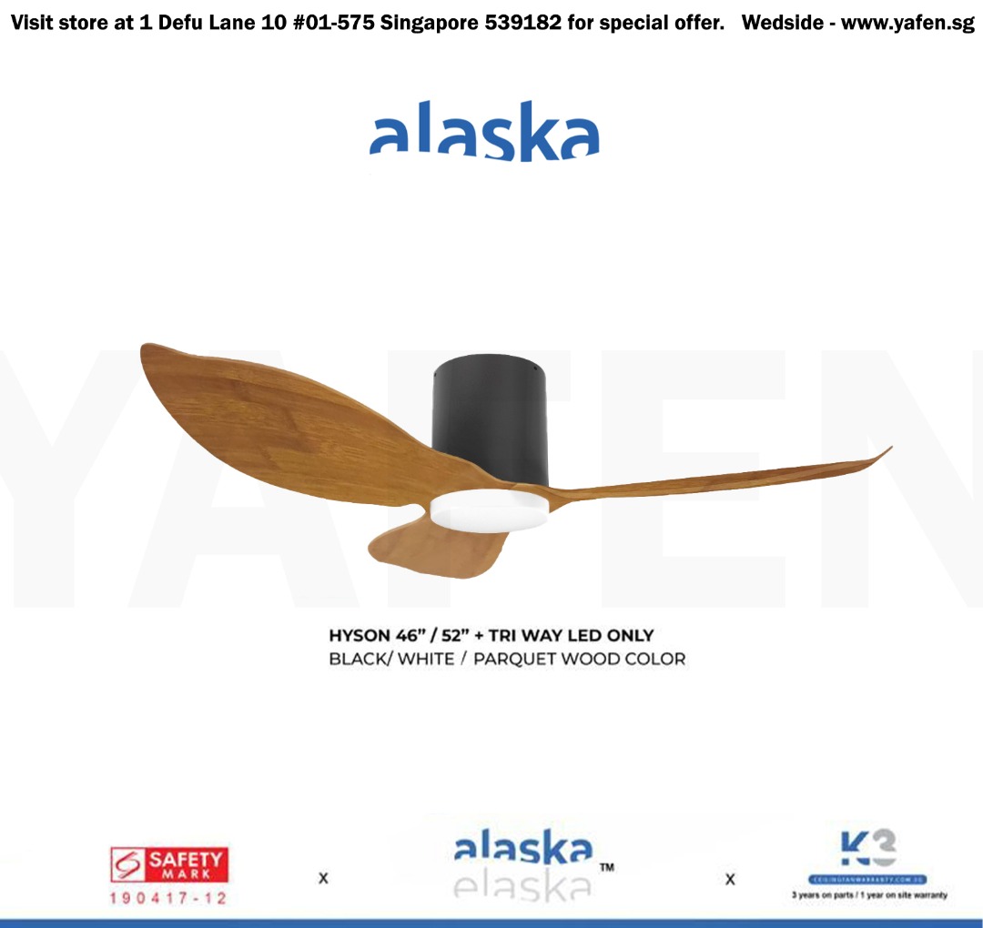 Alaska Hydson DC Ceiling Fan with DIMMABLE LED Light, Furniture & Home ...