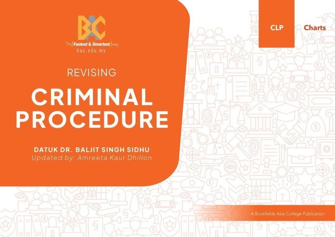 BAC CLP CRIMINAL PROCEDURE CHARTS (2025 MOST RECENT EDN) Brickfields ...