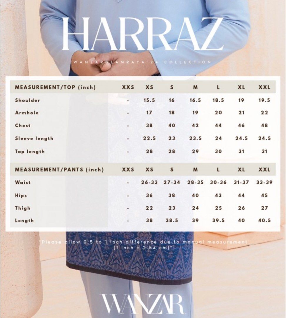 BAJU MELAYU HARRAZ BY WANZAR, Men's Fashion, Muslim Wear, Baju Melayu ...