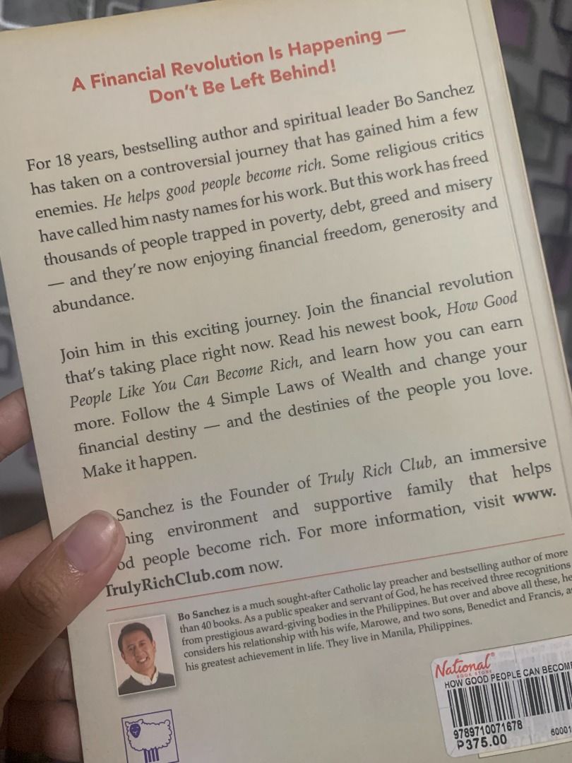 Bo Sanchez - How Good People Like You Can Become Rich, Hobbies & Toys ...