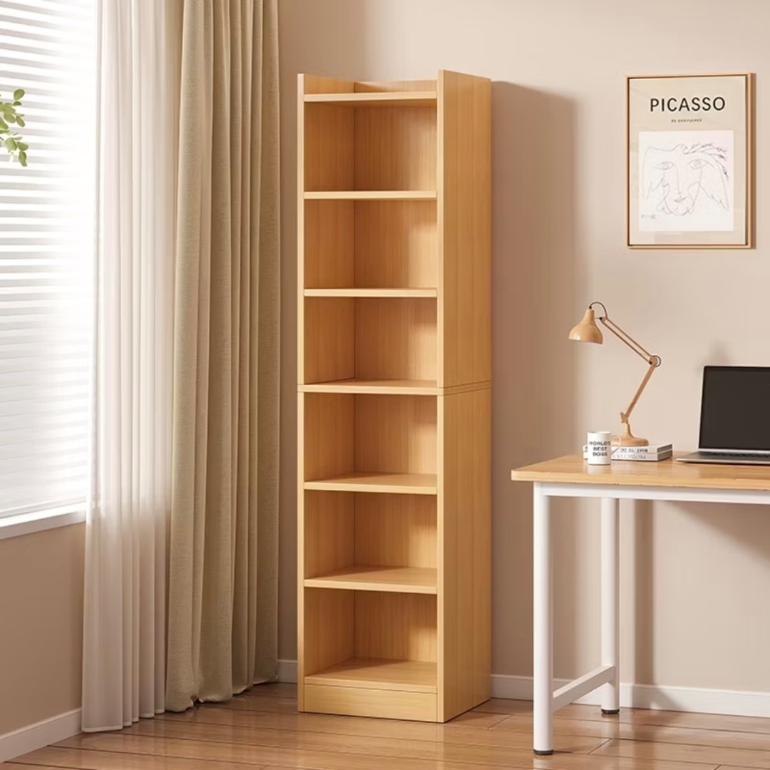Bookshelf Storage Rack | Tall Narrow Book Cabinet | Multi Tier Display ...