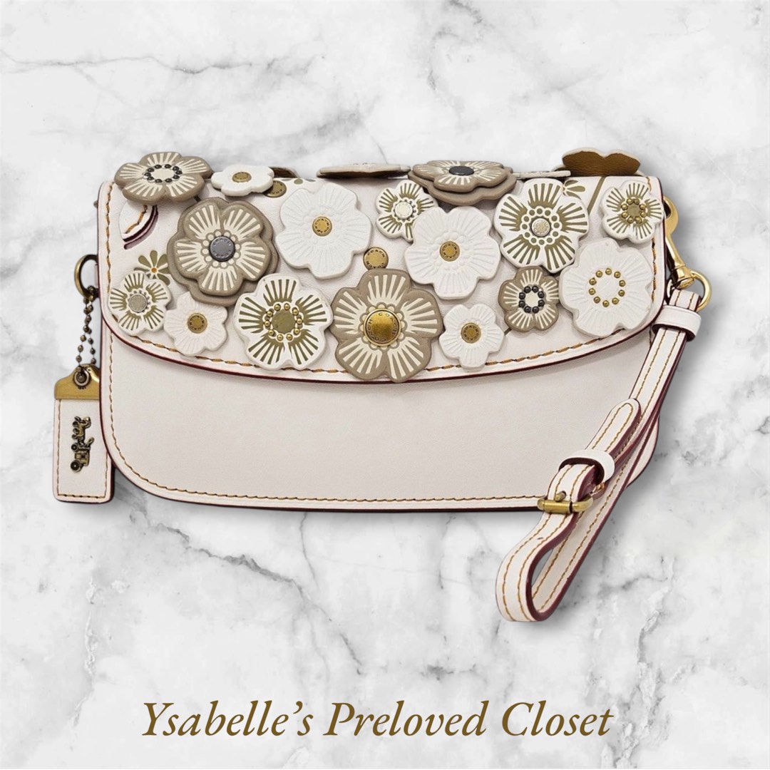 Coach Clutch Bag Small Tea Rose, Luxury, Bags & Wallets on Carousell