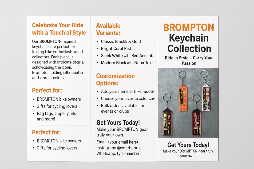 Customised Brompton Key Chains, Hobbies & Toys, Stationery & Craft, Art ...