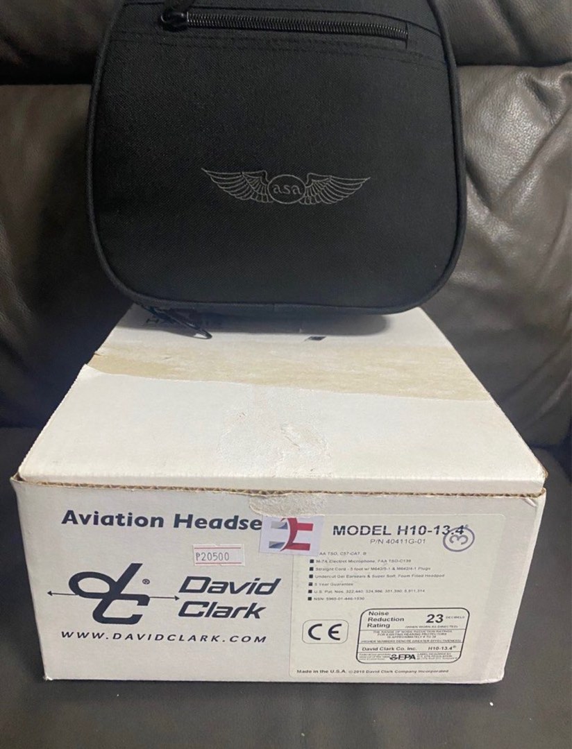 Aviation Headset David Clark H10-13.4, Audio, Headphones & Headsets on ...