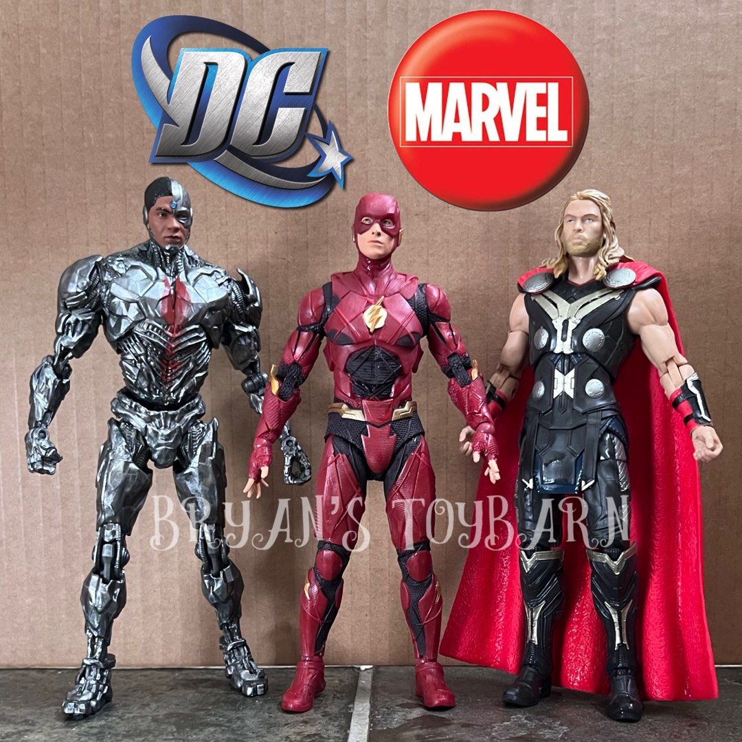 DC Flash & Cyborg from Justice League & Marvel Thor from Avengers by ...