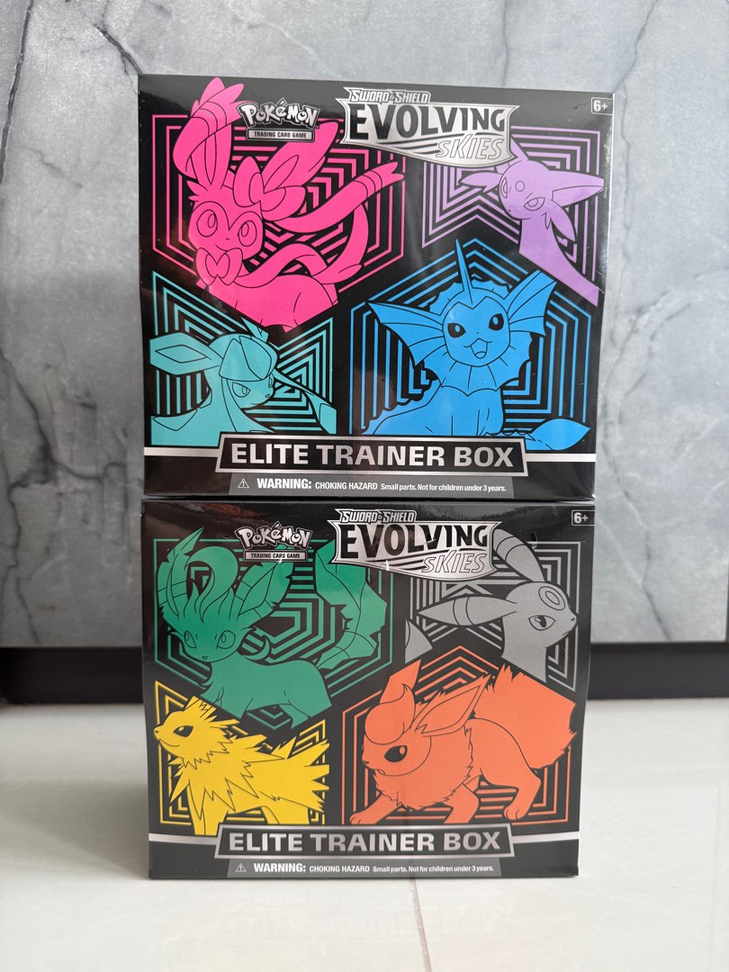 Pokemon TCG SwSh Evolving Skies ETB set, Hobbies & Toys, Toys & Games ...