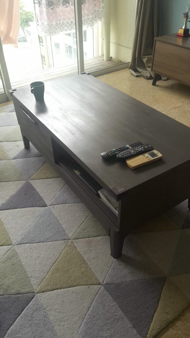 Forty two almost new coffee table with drawers, Furniture & Home Living ...