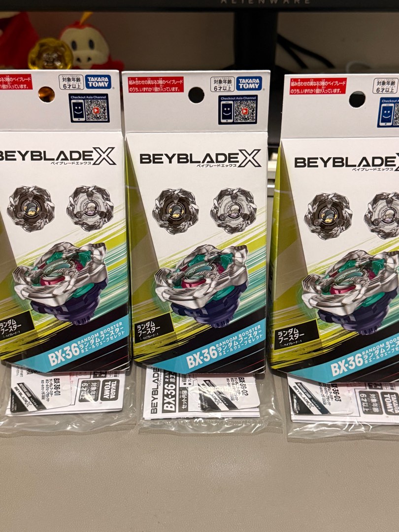 [FULL SET of 3] Beyblade X Whale Wave Prize Bey Random Booster BX-36-01 ...