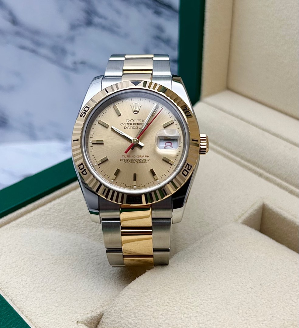 Fullset Tip Top Condition Rolex Datejust Turn-O-Graph 116263, Luxury ...