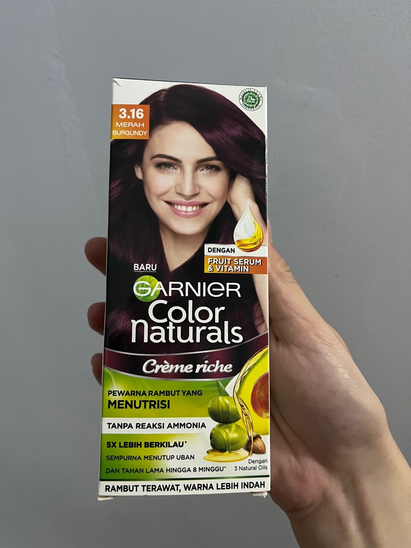 Garnier hair color warna merah burgundy, Kesehatan & Kecantikan ...