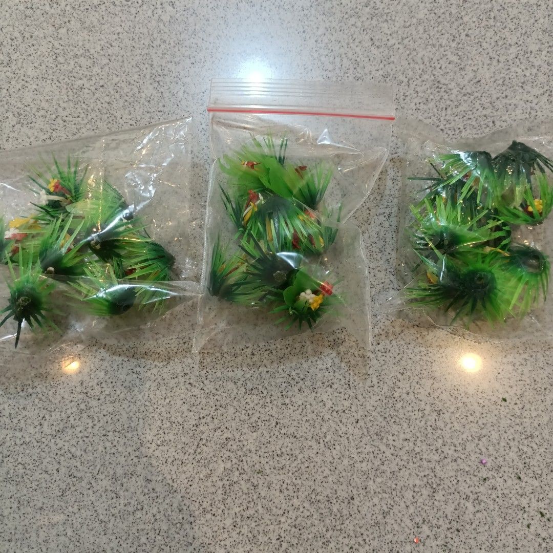 Hiasan dekorasi cake topper topper kue rumput kecil isi 9 biji, Barang ...