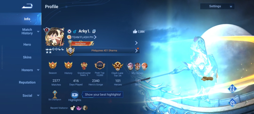 HOK Account (Legend tier), Video Gaming, Gaming Accessories, Game Gift ...
