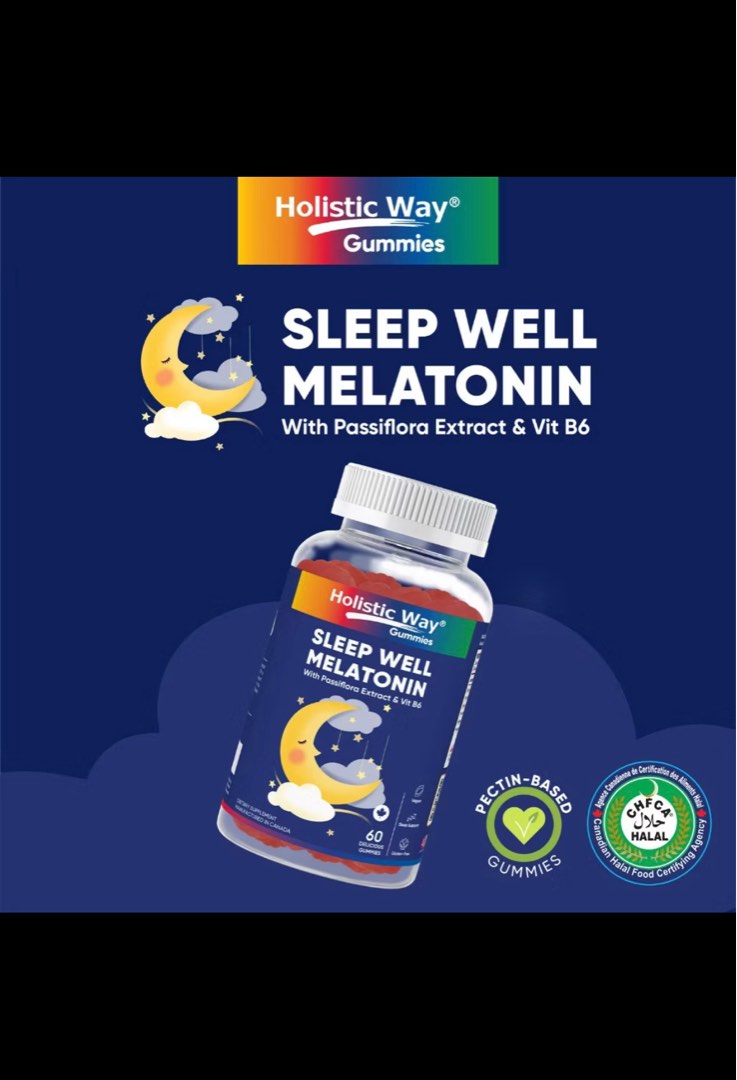 Holistic Way Sleep Well Melatonin Gummies, Health & Nutrition, Health ...