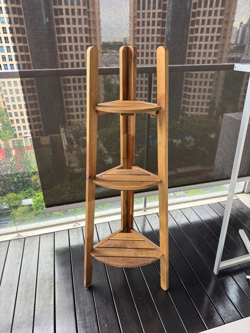 IKEA Askholmen Wooden Plant Stand, Furniture & Home Living, Outdoor ...