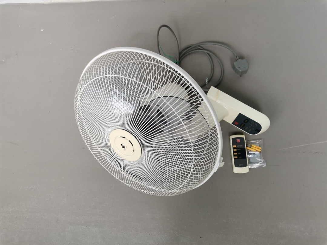 KDK 16" ( 40 cm ) Wall Fan M40MS with wall bracket & remote controller ...