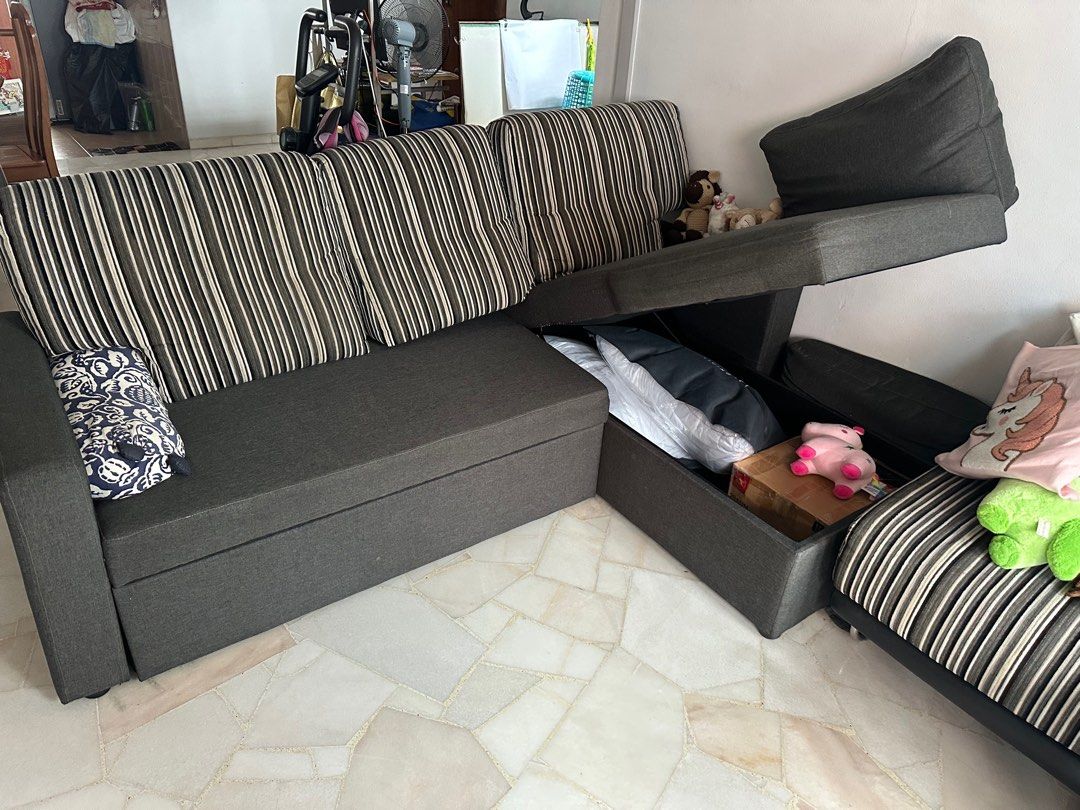 L shape storage sofa, Furniture & Home Living, Furniture, Sofas on ...