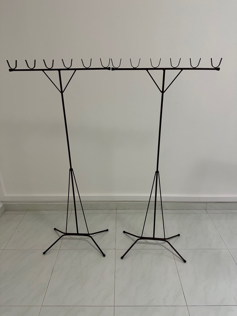 Laundry Drying Poles Stand with bamboo poles included, Furniture & Home ...
