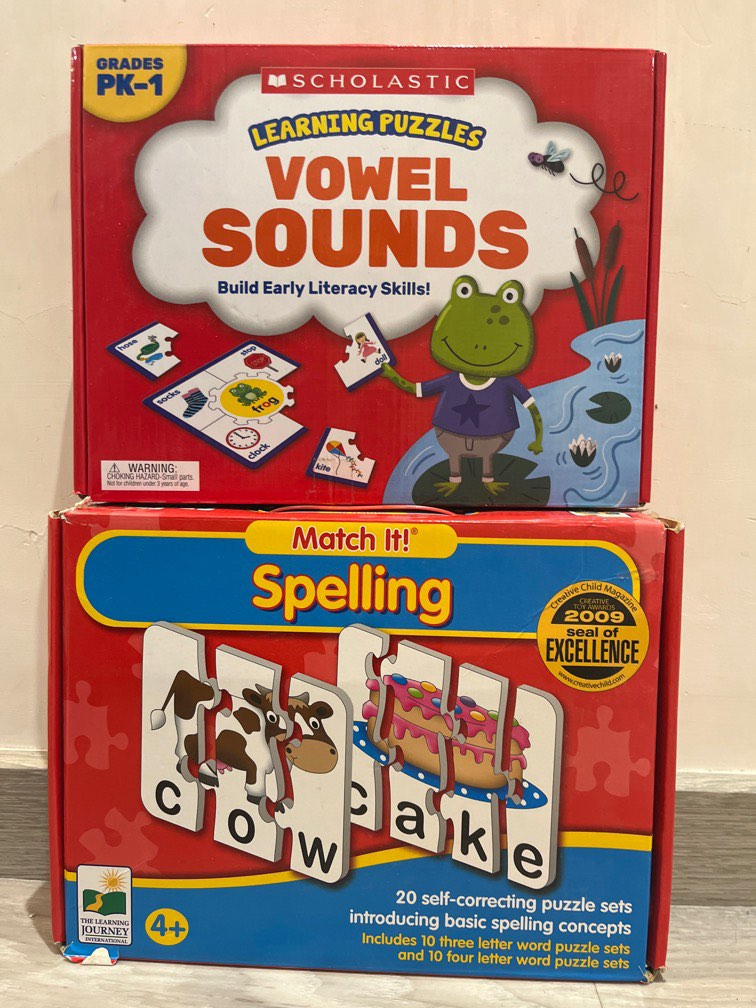 Learning Journey Spelling, Vowel sounds Learning Puzzles, 興趣及遊戲, 玩具 ...