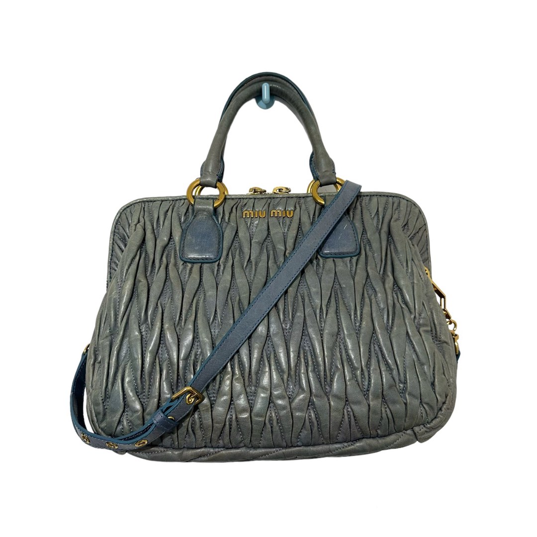Miu Miu two way matellase bag, Luxury, Bags & Wallets on Carousell