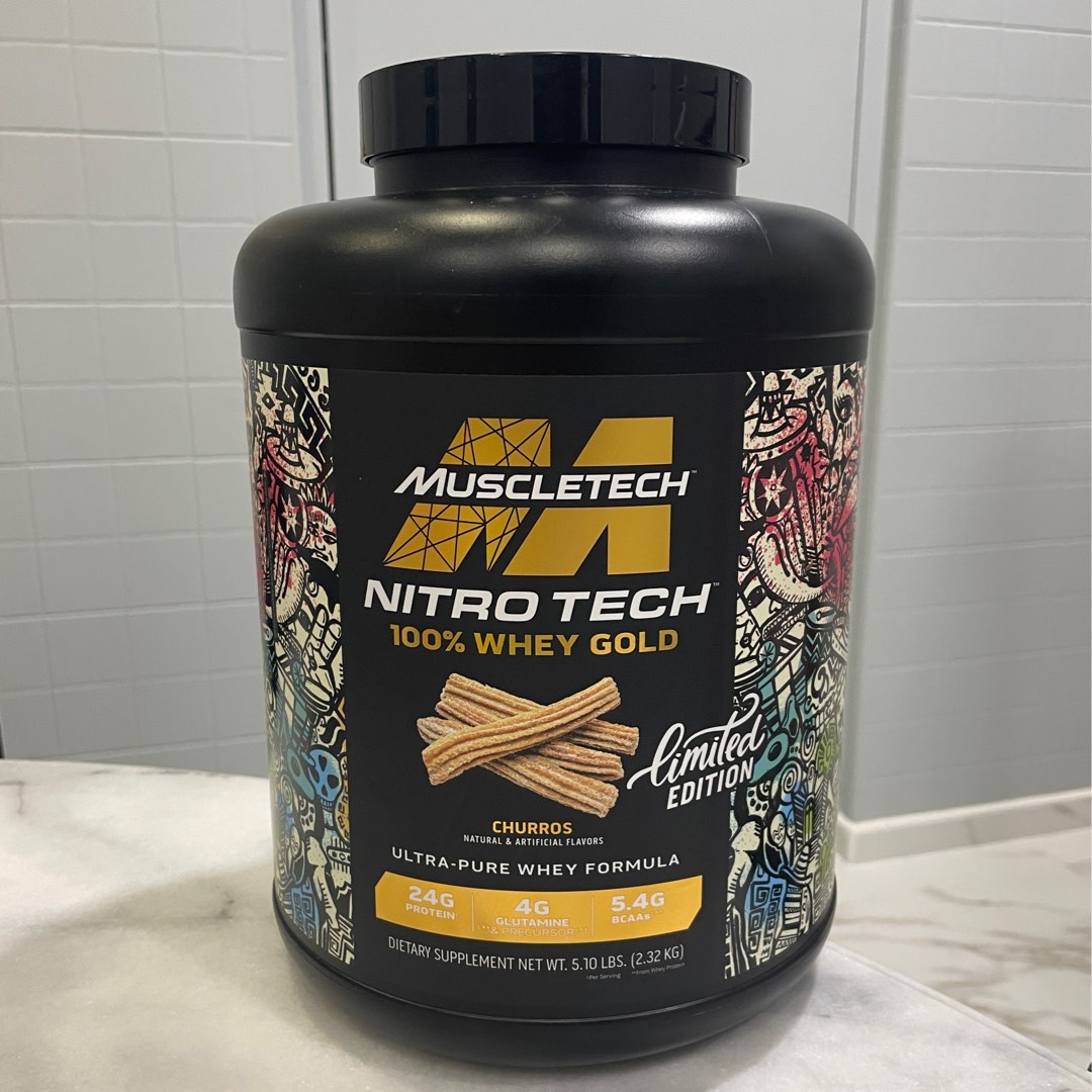 Muscletech Nitrotech Churros 100% Whey Gold 2.32KG, Health & Nutrition ...