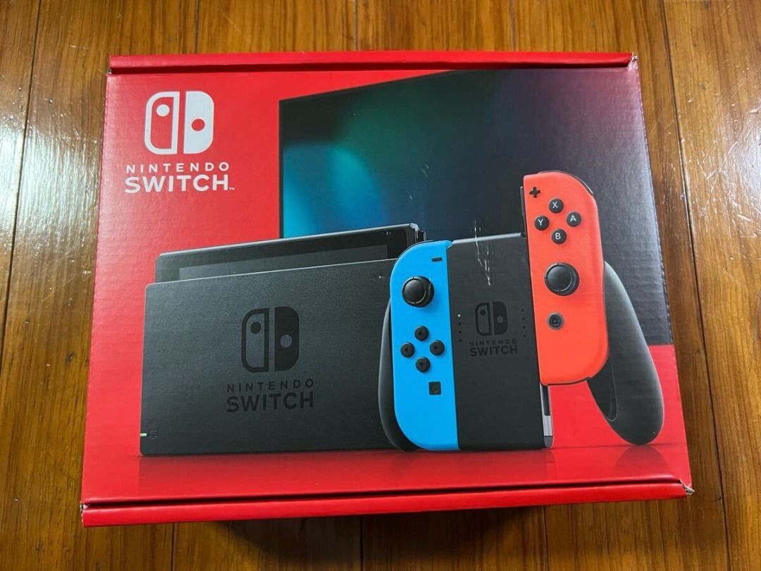 Nintendo Switch Neon Blue Neon Red, Video Gaming, Video Game Consoles ...