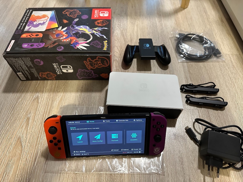 Nintendo Switch OLED Set Jailbreak Dual Boot Mode 128GB ROJAK MIX Pokemon Scarlet & Violet ...