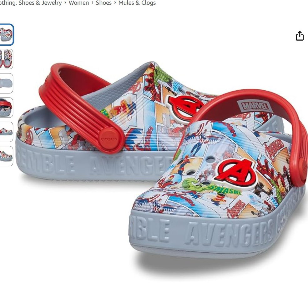 official AVENGERS crocs, Men's Fashion, Footwear, Casual shoes on Carousell