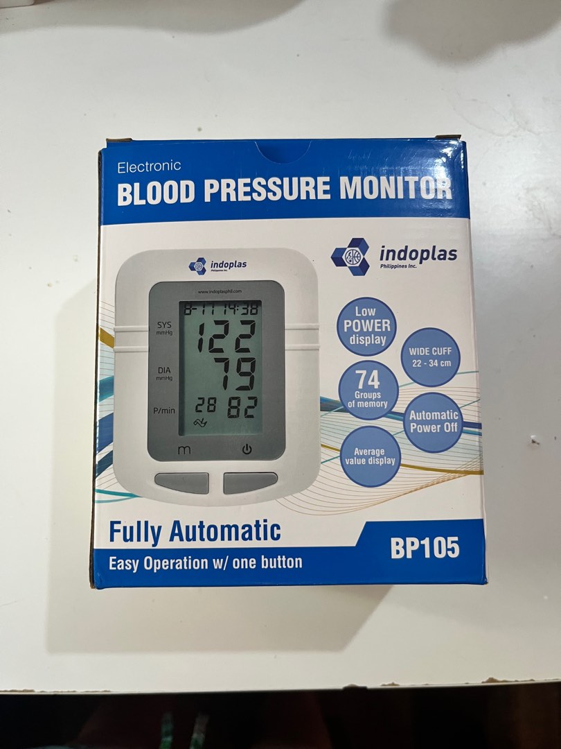 Original Indoplas Automatic Blood Pressure BP monitor - BP105, Health ...
