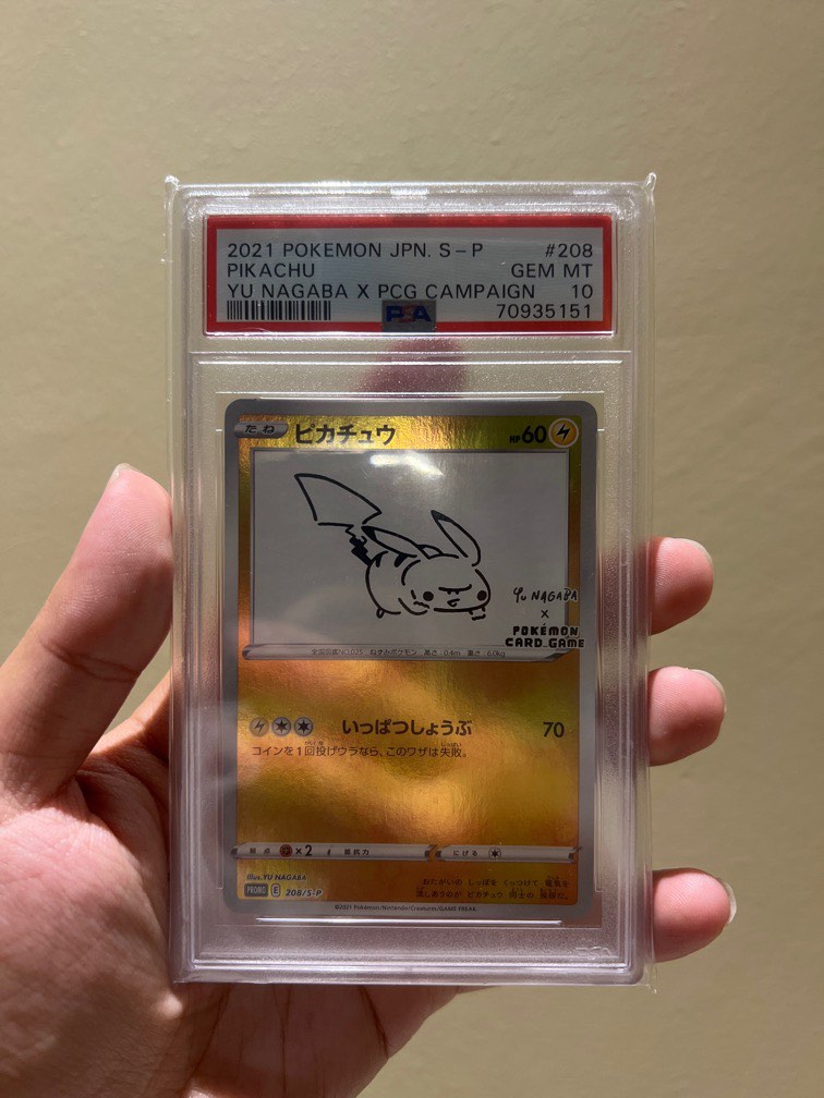 Pikachu Yu Nagaba 208/S-P Gem Mint PSA 10 Slab, Hobbies & Toys, Toys & Games on Carousell