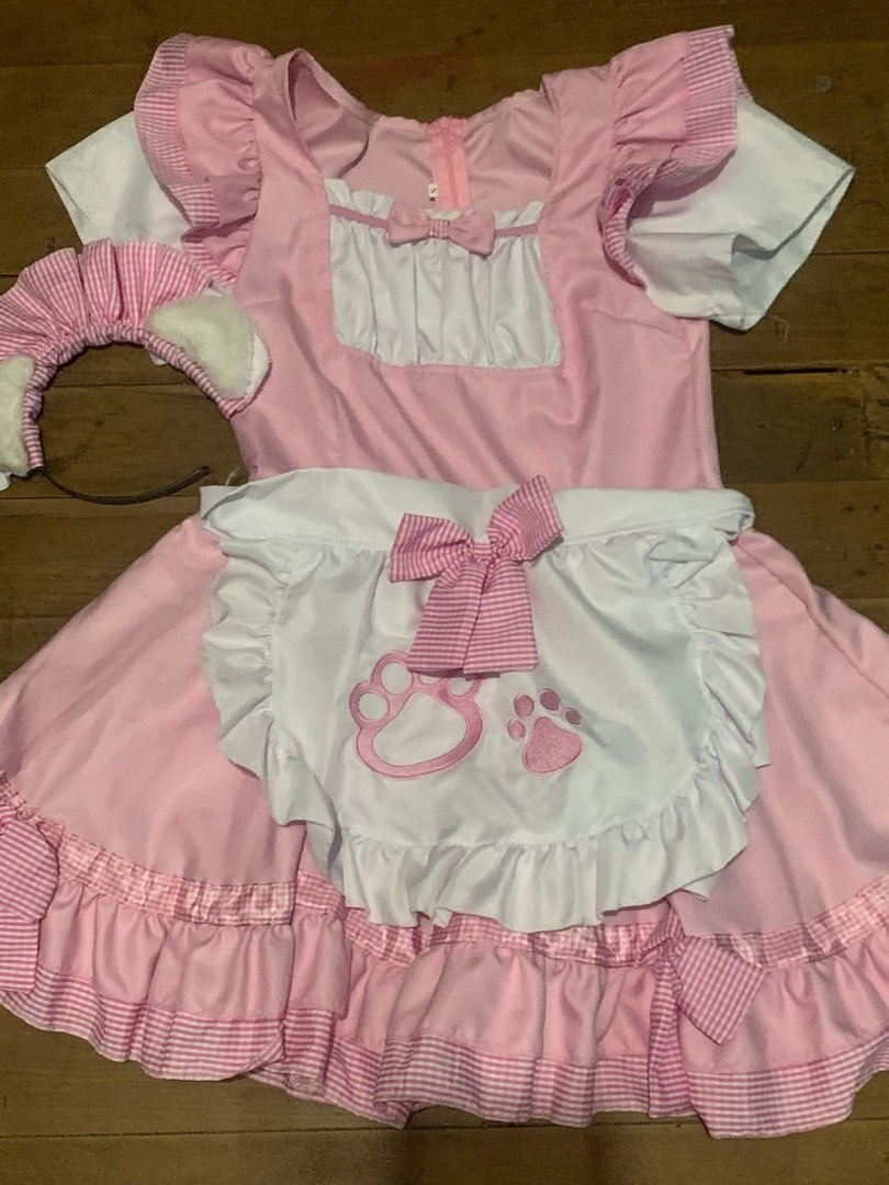 Pink Maid Costume for Cosplay, Women's Fashion, Dresses & Sets, Dresses ...