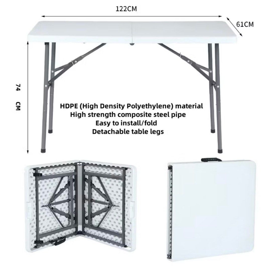 Plastic Folding Table | Outdoor Picnic Table | Foldable Dining Table ...