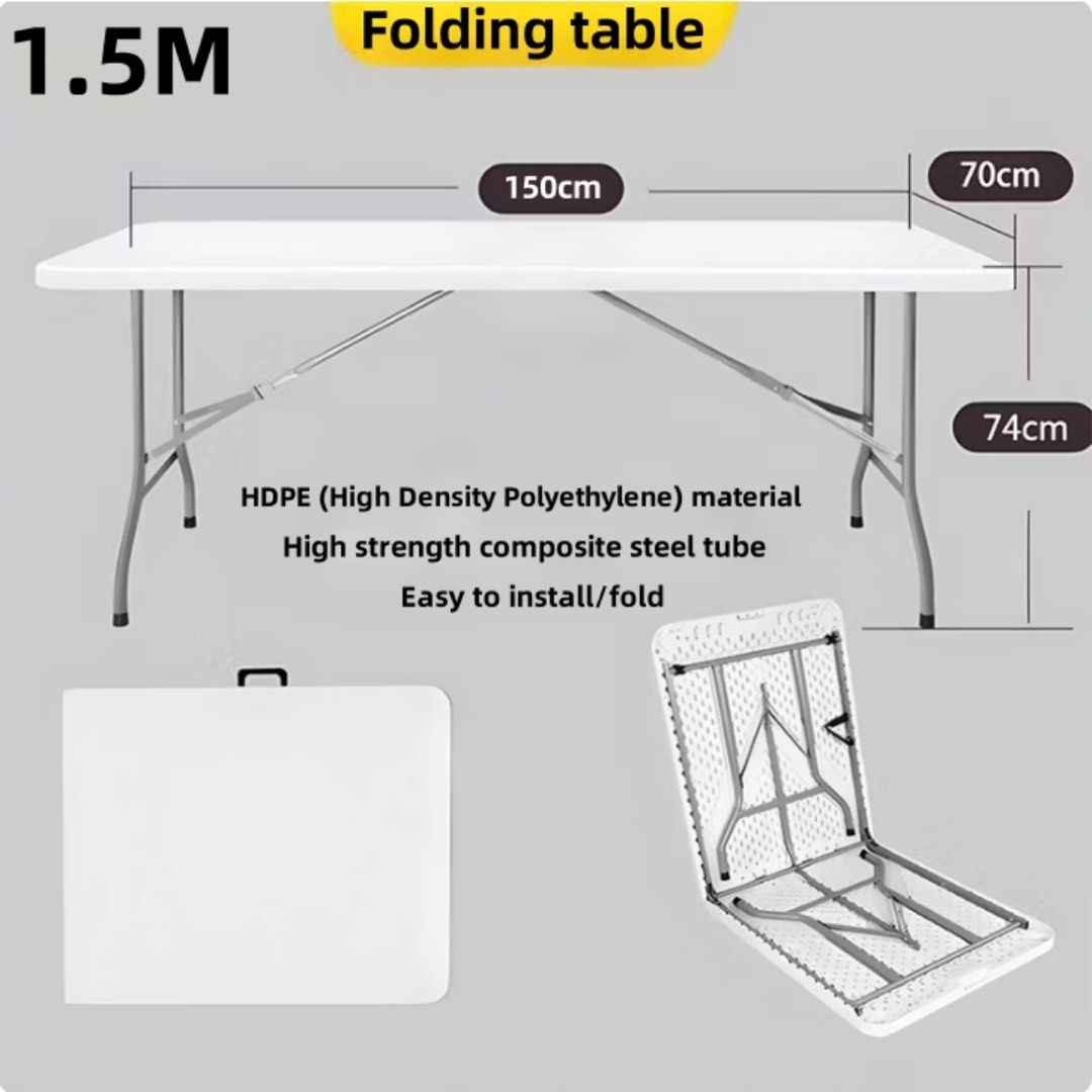 Plastic Folding Table | Outdoor Picnic Table | Foldable Dining Table ...