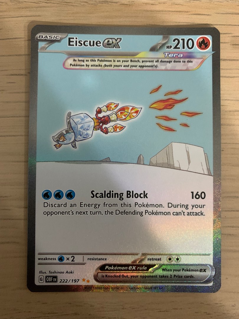 Pokemon Obsidian Flame Eiscue Ex SIR, Hobbies & Toys, Toys & Games on ...
