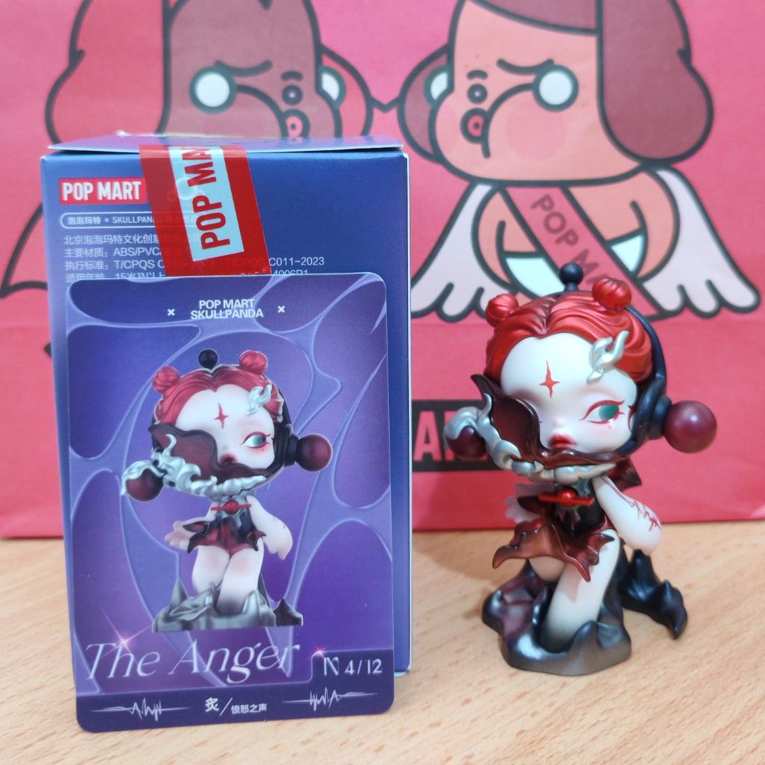 PopMart Skull Panda The Sound The Anger, Hobbies & Toys, Toys & Games ...