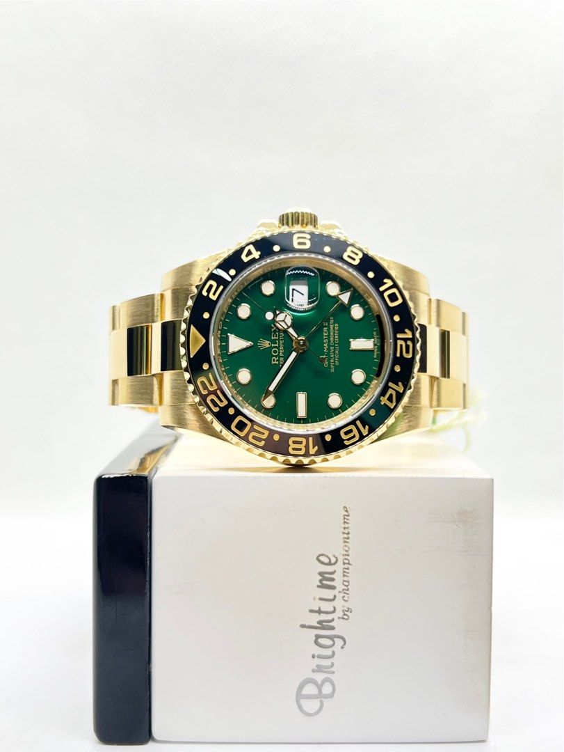 Pre Owned Rolex Oyster Gmt Master II 116718LN Jade Green Dial Automatic ...