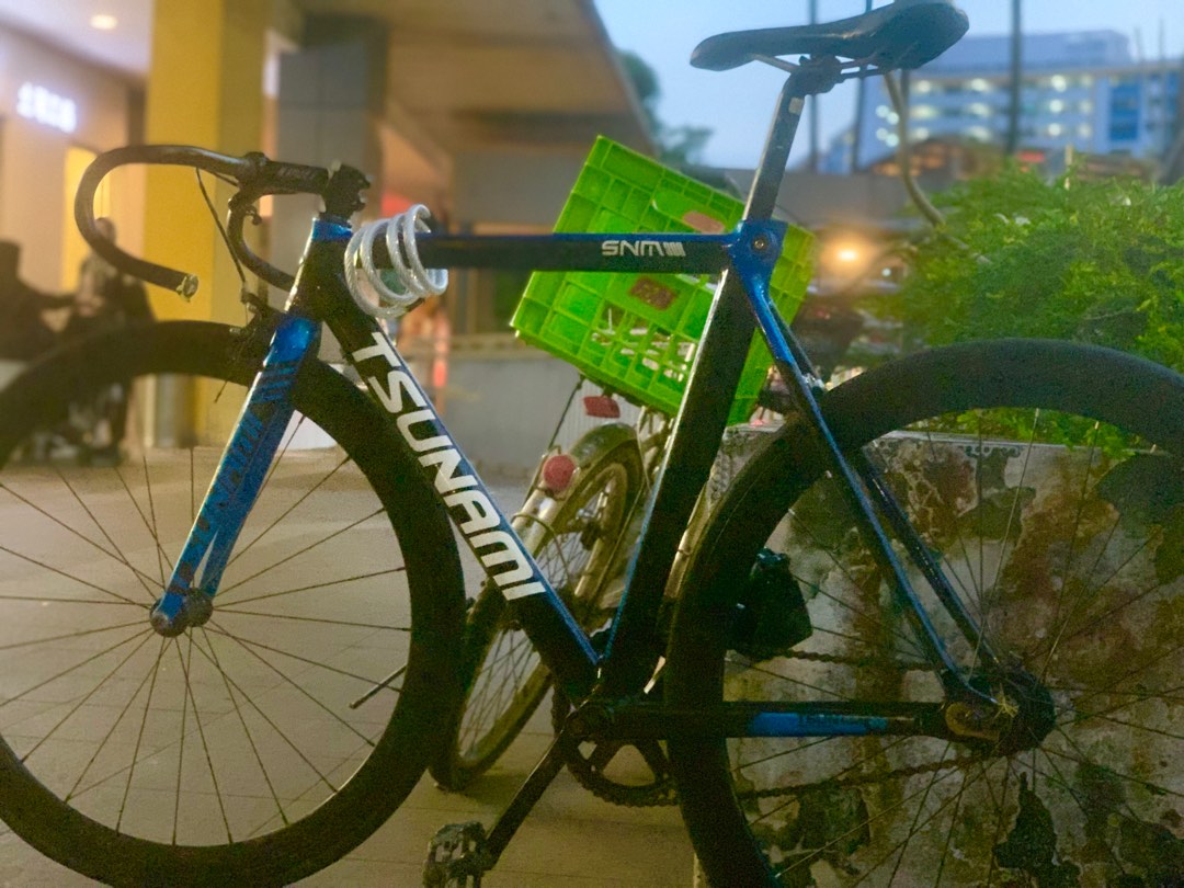 RARE Tsunami SNM300 Fixie Blue Colourway Frameset, Sports Equipment ...